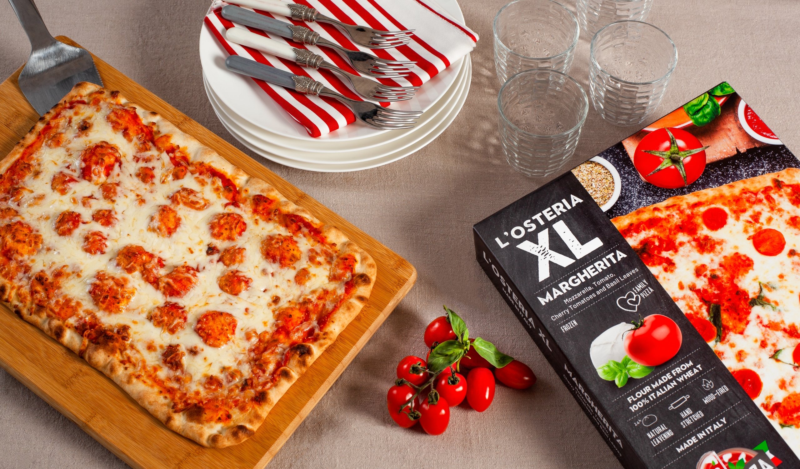Pizza Margherita Surgelata XL 26X38 | 100% Made in Italy